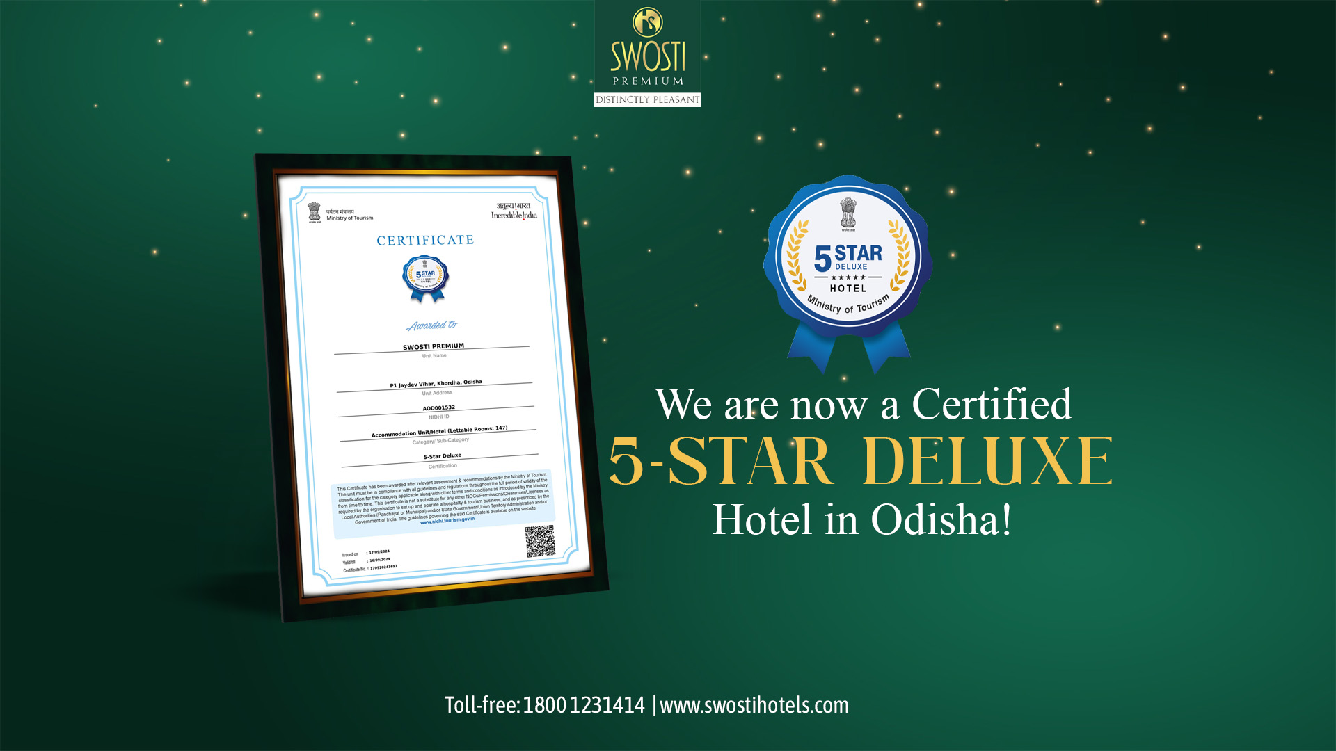 5 Star deluxe – Swosti Hotels