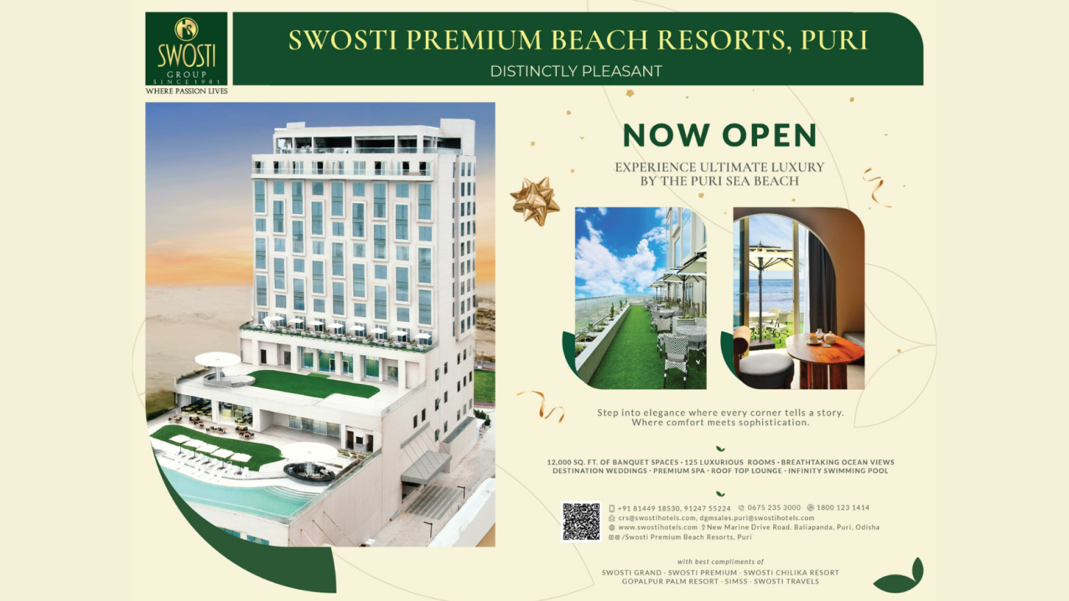 Swosti Premium Beach Resorts, Puri | Now Open – Swosti Hotels